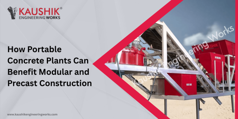 Portable Concrete Plant for Modular & Precast Construction